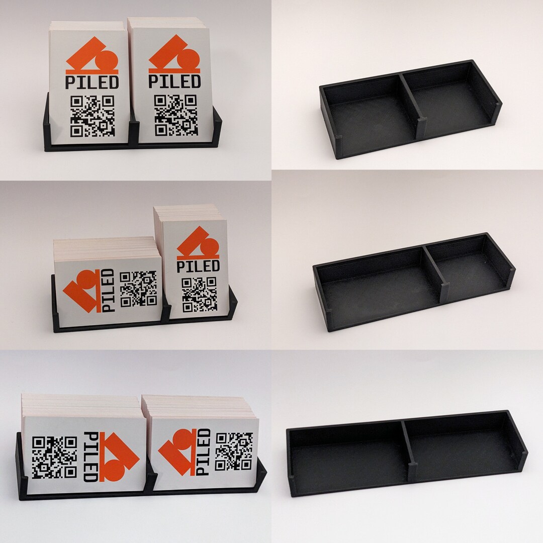 Double Business Card Holder Box Display Stand - Etsy