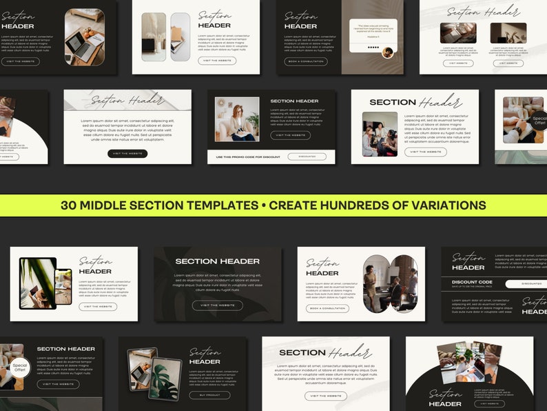 Editable Canva Email Template - Modern Black & White Luxury for Email ...