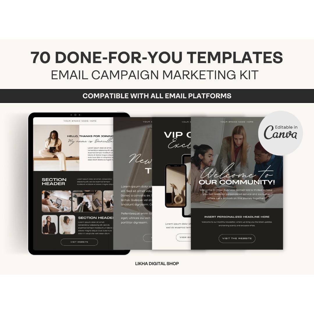 Email Template Editable in Canva | Done for You Email Marketing ...