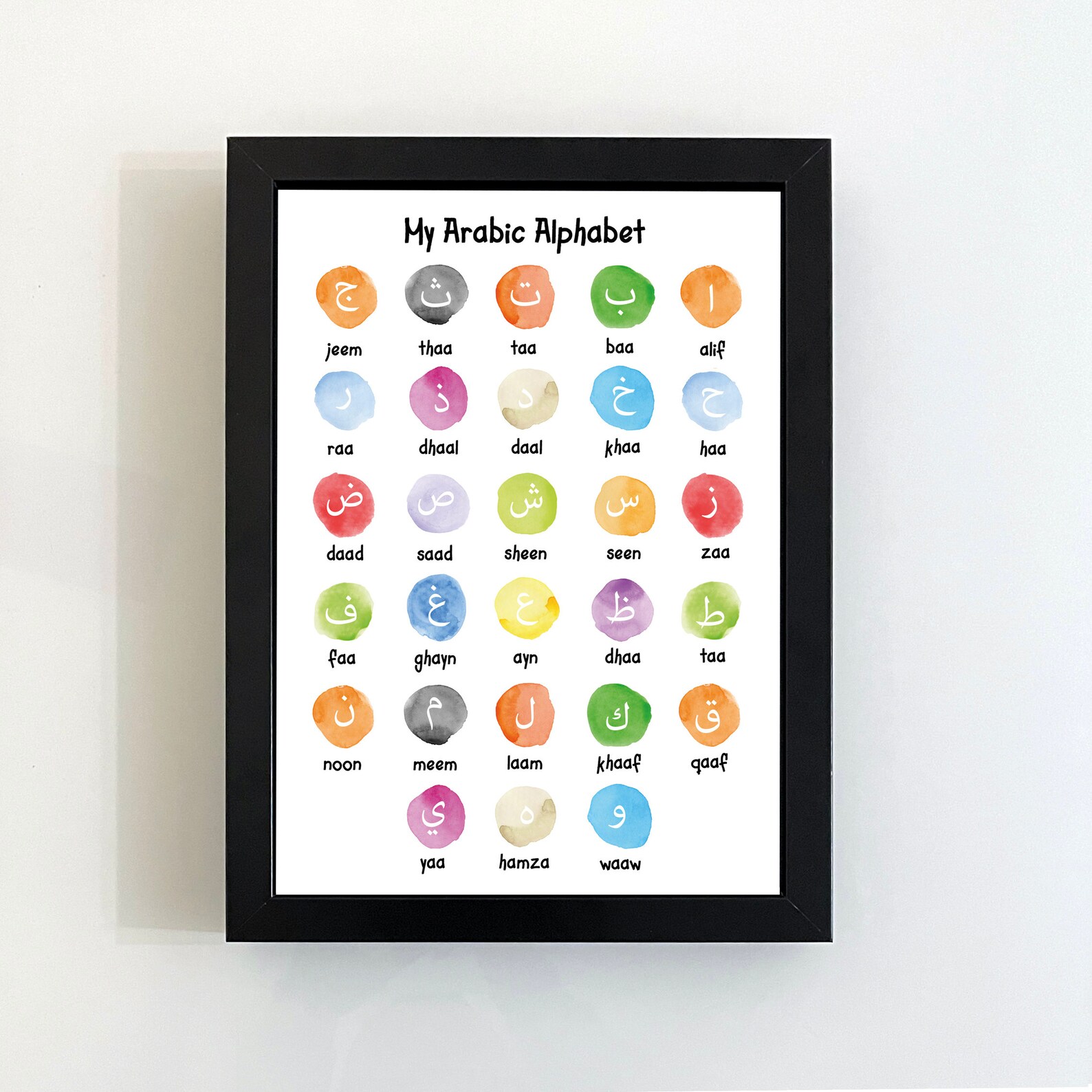 A3 & A4 Arabic Alphabet Letters Islamic Home Decor Islamic | Etsy