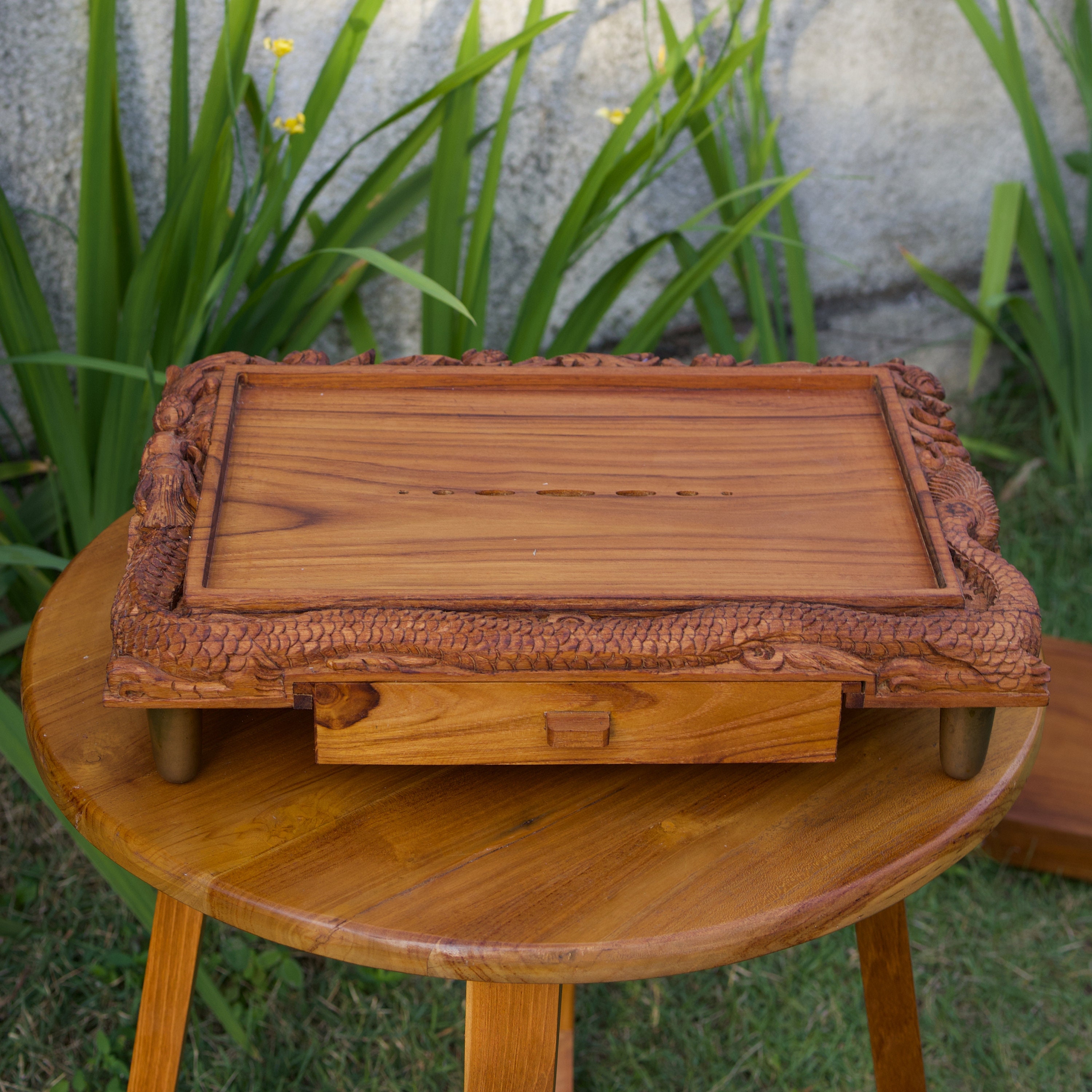 Tea Table for Tea Ceremonies Chaban Made of Mahogany Teak, 50 Years Old ...