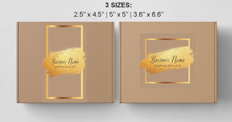 Gold Packaging Labels Template, Packaging Labels, Editable Packaging ...