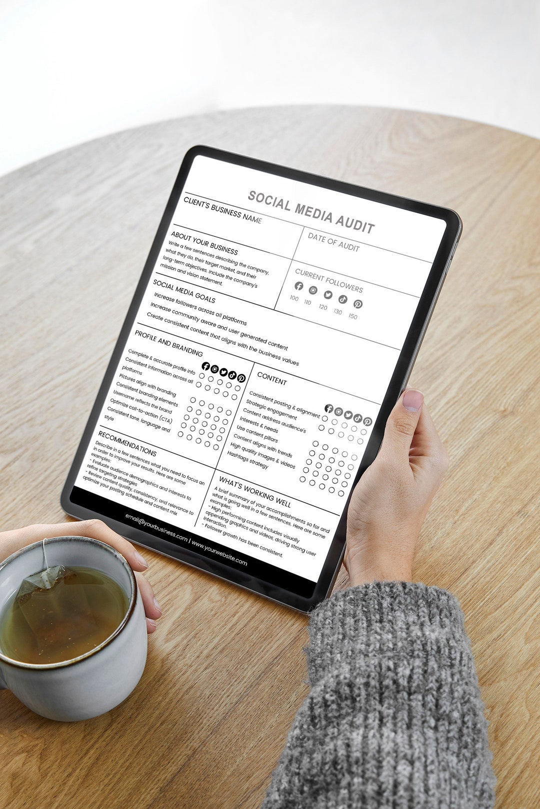 Mini Social Media Audit Template Social Media Managers, Media Audit Kit ...