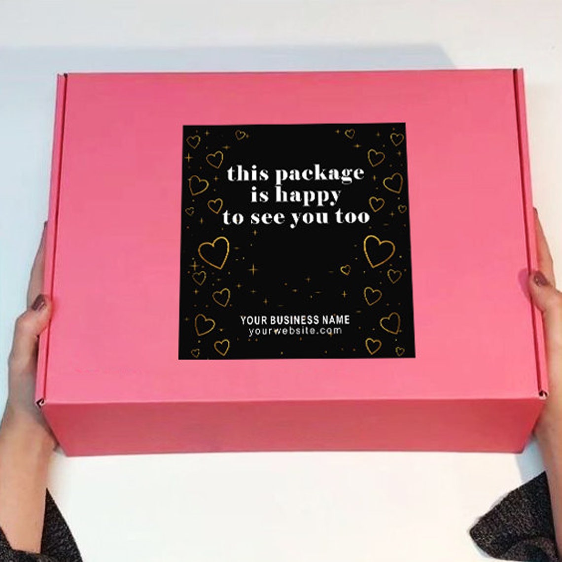 Editable Valentine Packaging Label Heart Packaging Label | Etsy