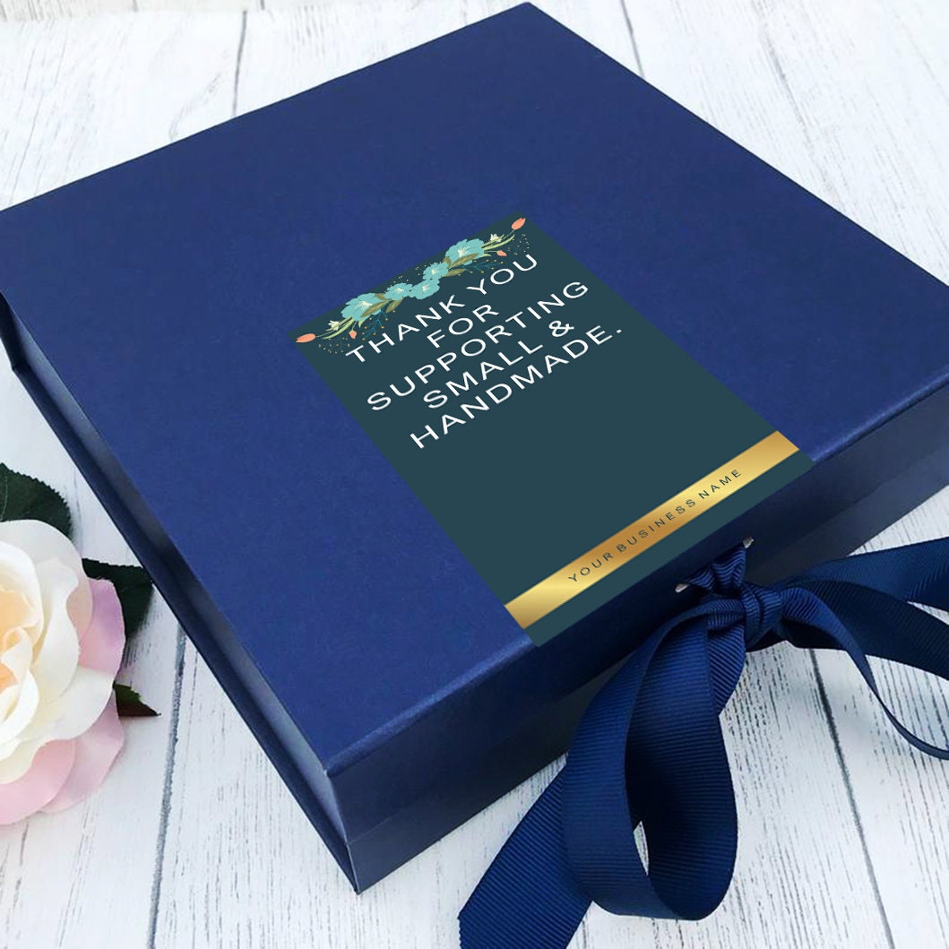 Editable Cyan Gold Packaging Label Packaging Label Template | Etsy