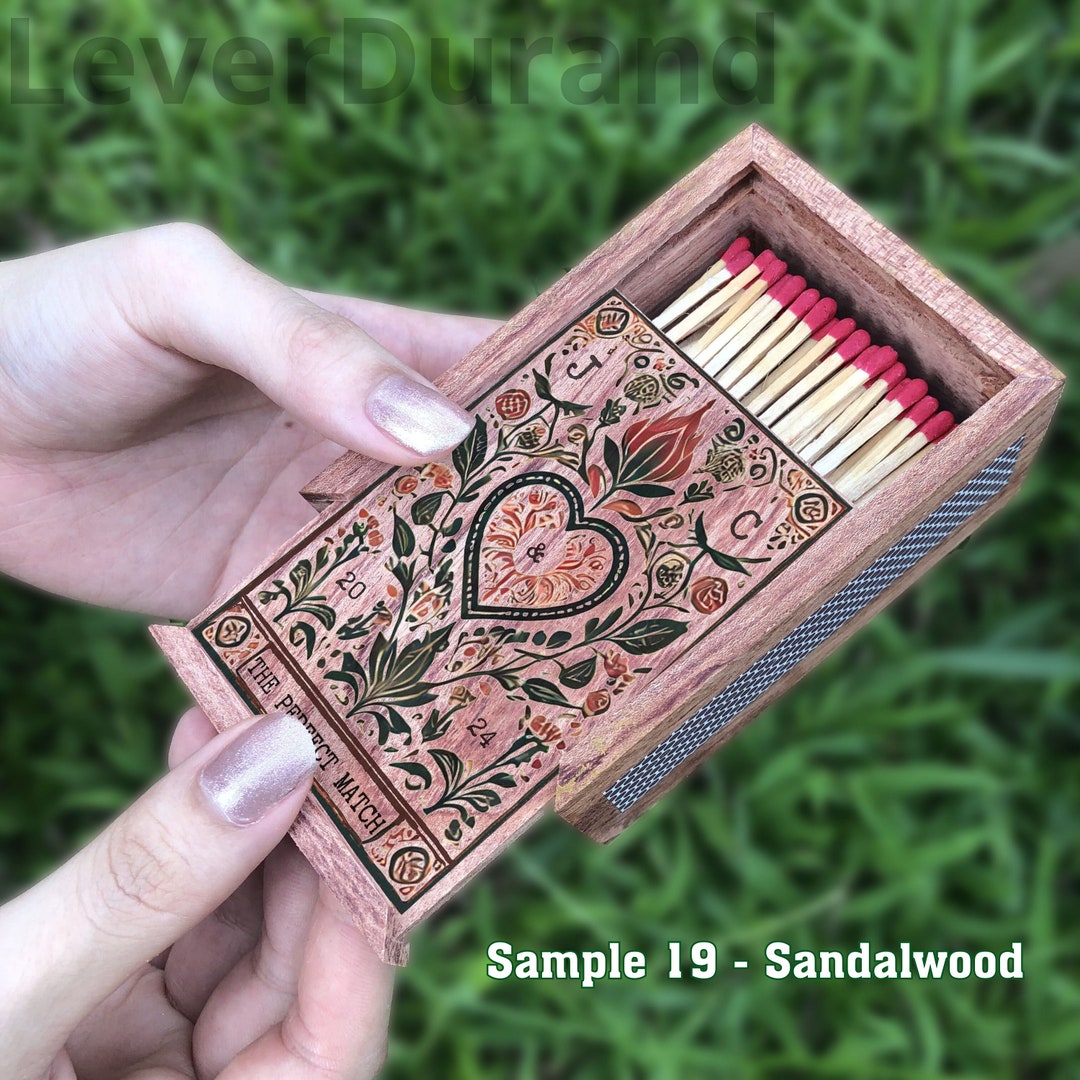 Custom Wooden Matchbox Art for Couples, Personalized Couples Large ...