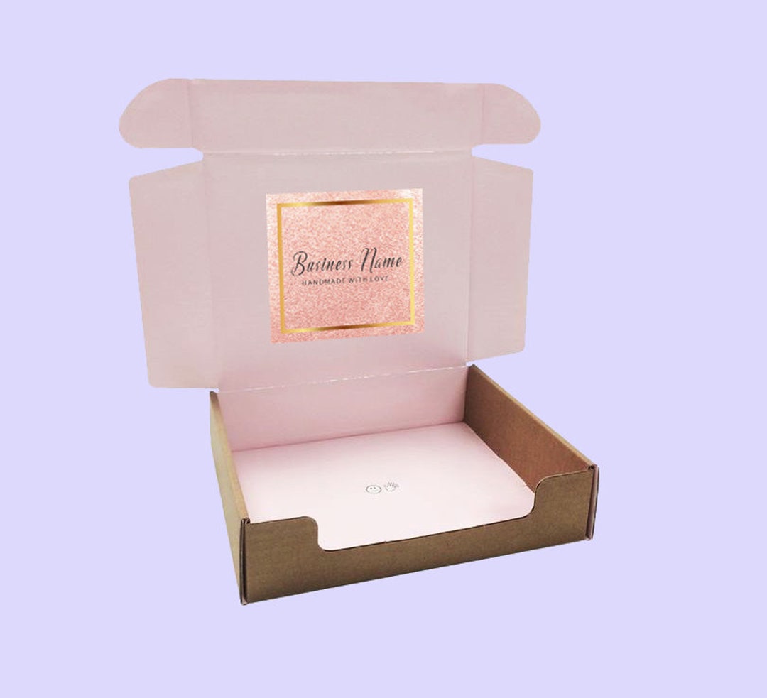 Gold Pink Packaging Labels Template Editable Packaging - Etsy