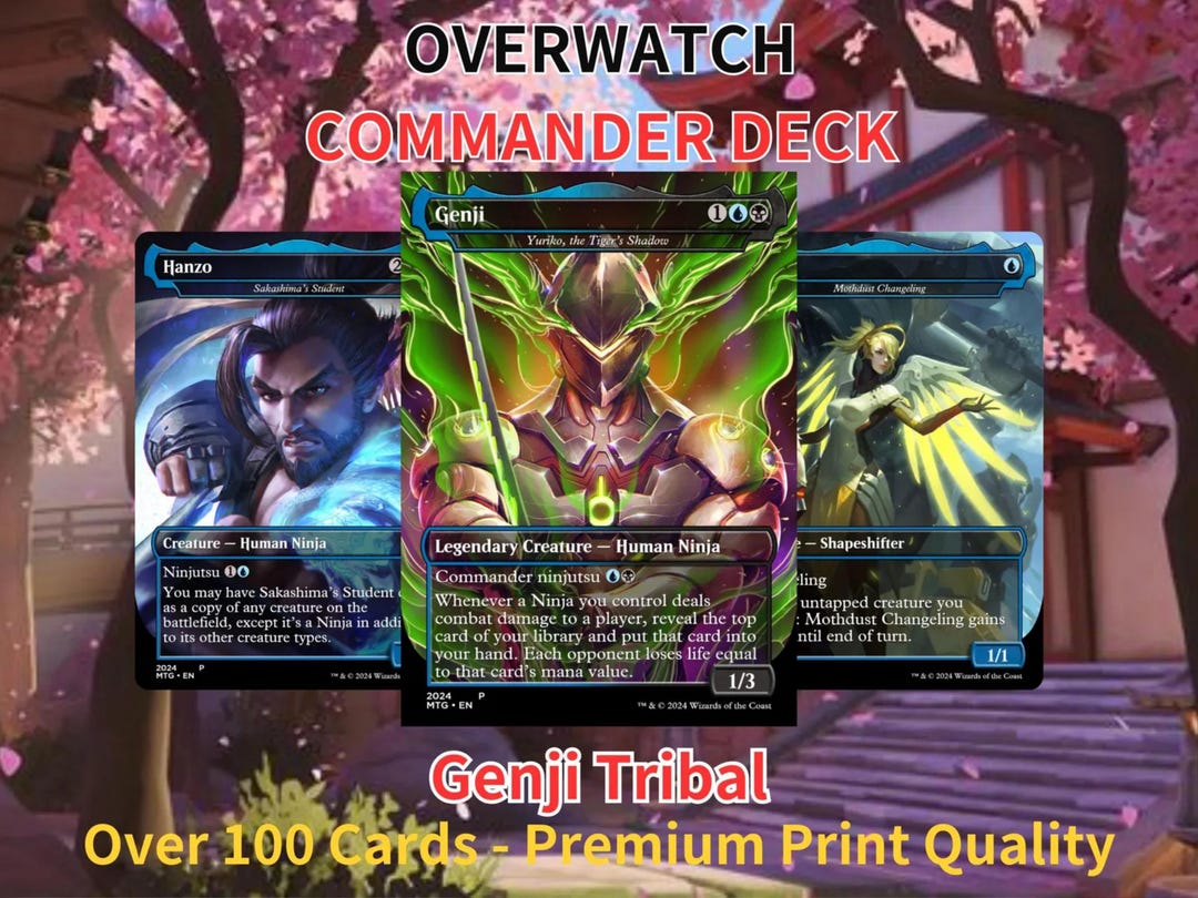 Overwatch Commander Genji Deck Custom MTG Card Premium Proxy Card ...