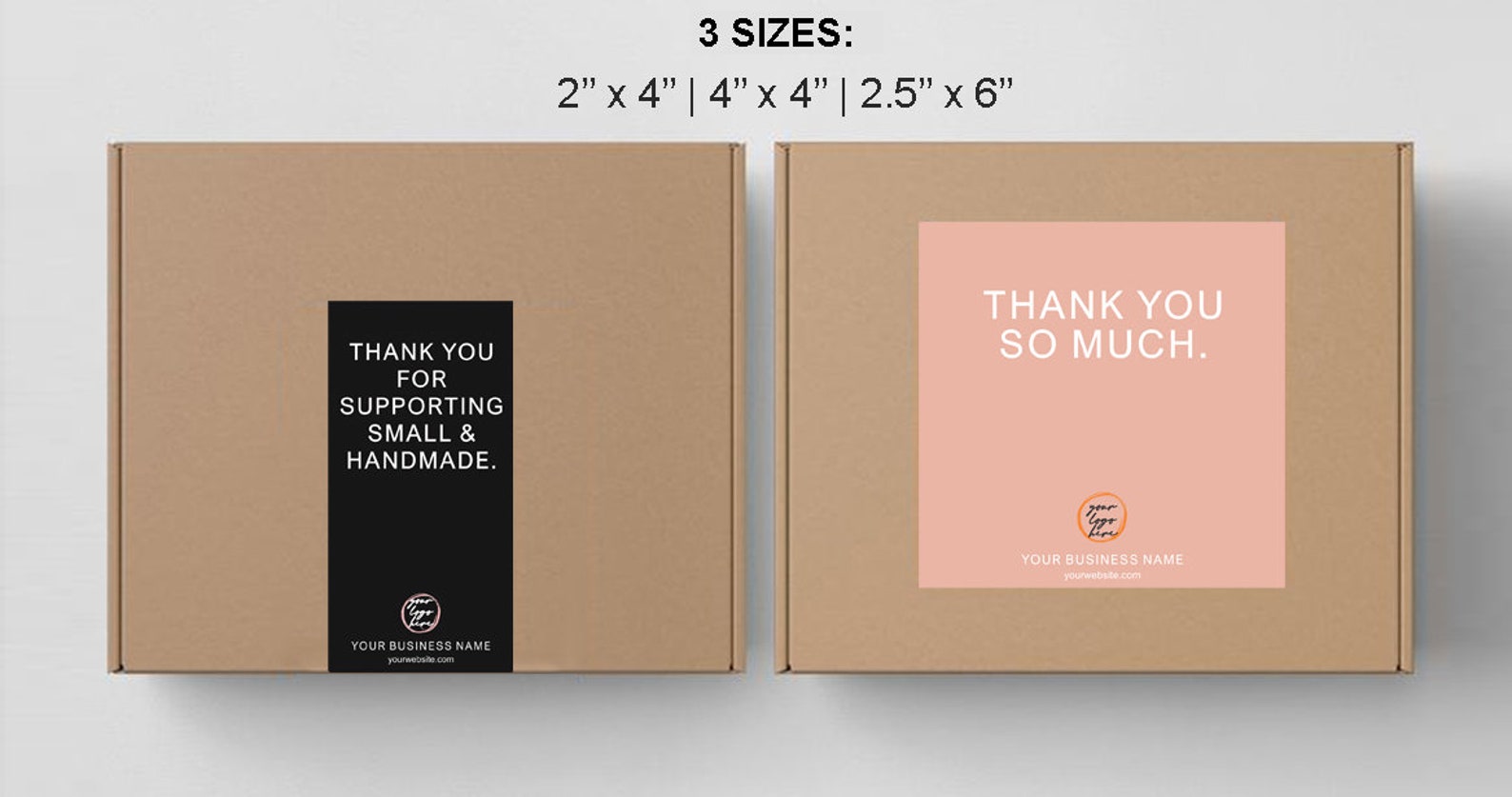 Editable Box Seal Sticker, Packaging Label, Custom Packaging Sticker ...