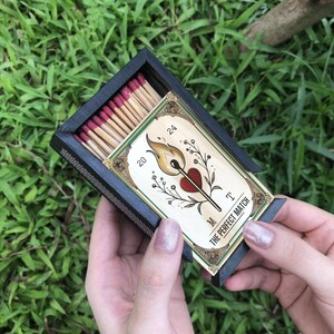 Custom Wooden Matchbox Art for Couples, Personalized Wooden Matchbox ...