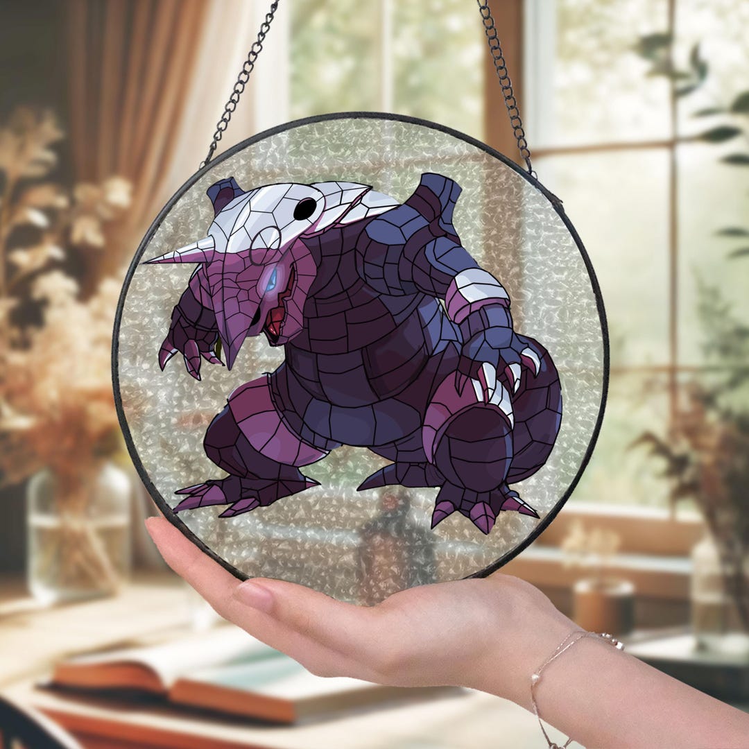 The Pokémon Stained Glass King of Strength is Handcrafted for Fans - Etsy