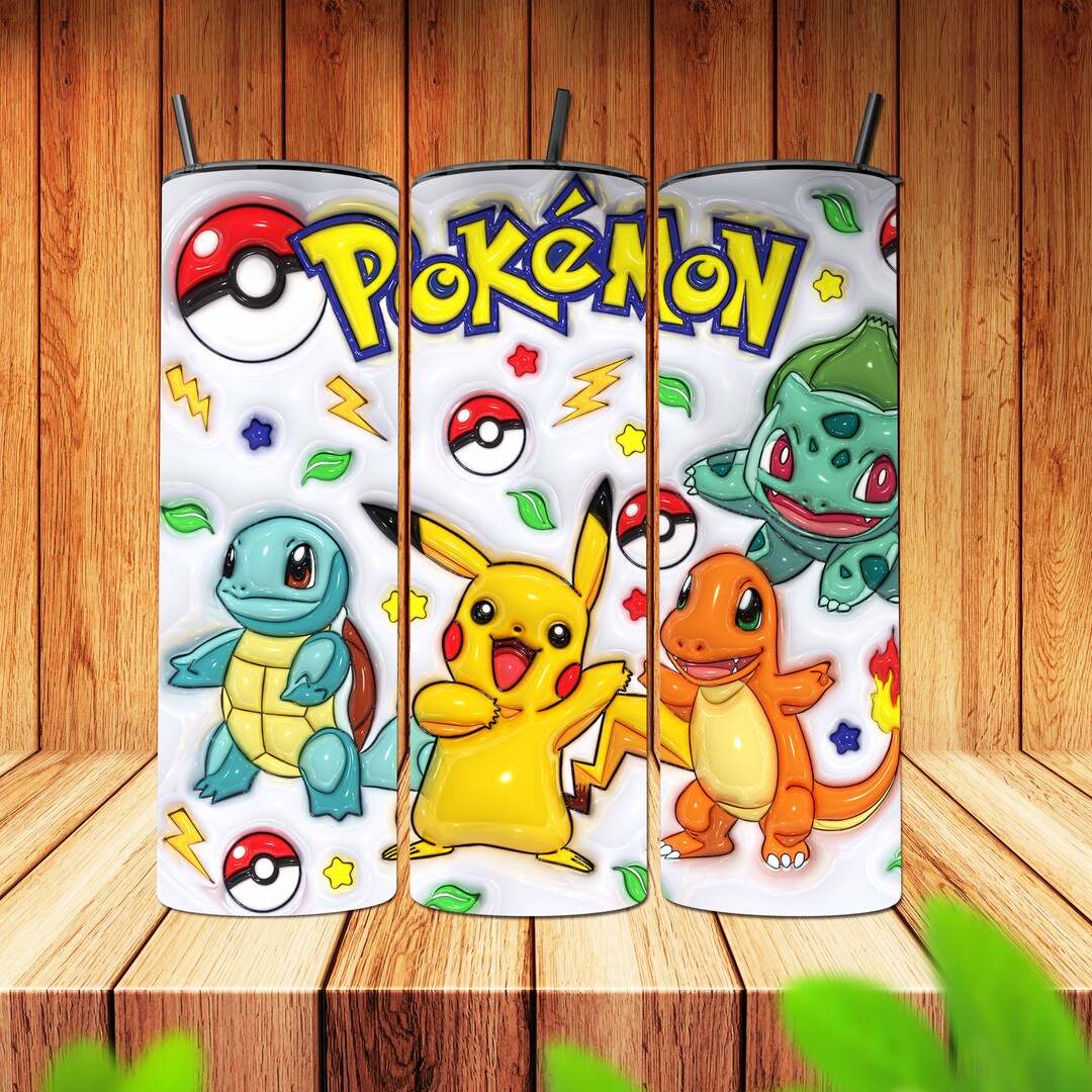 Inflated Pokemon Tumbler Wrap 20oz Pokemon Sublimation - Etsy