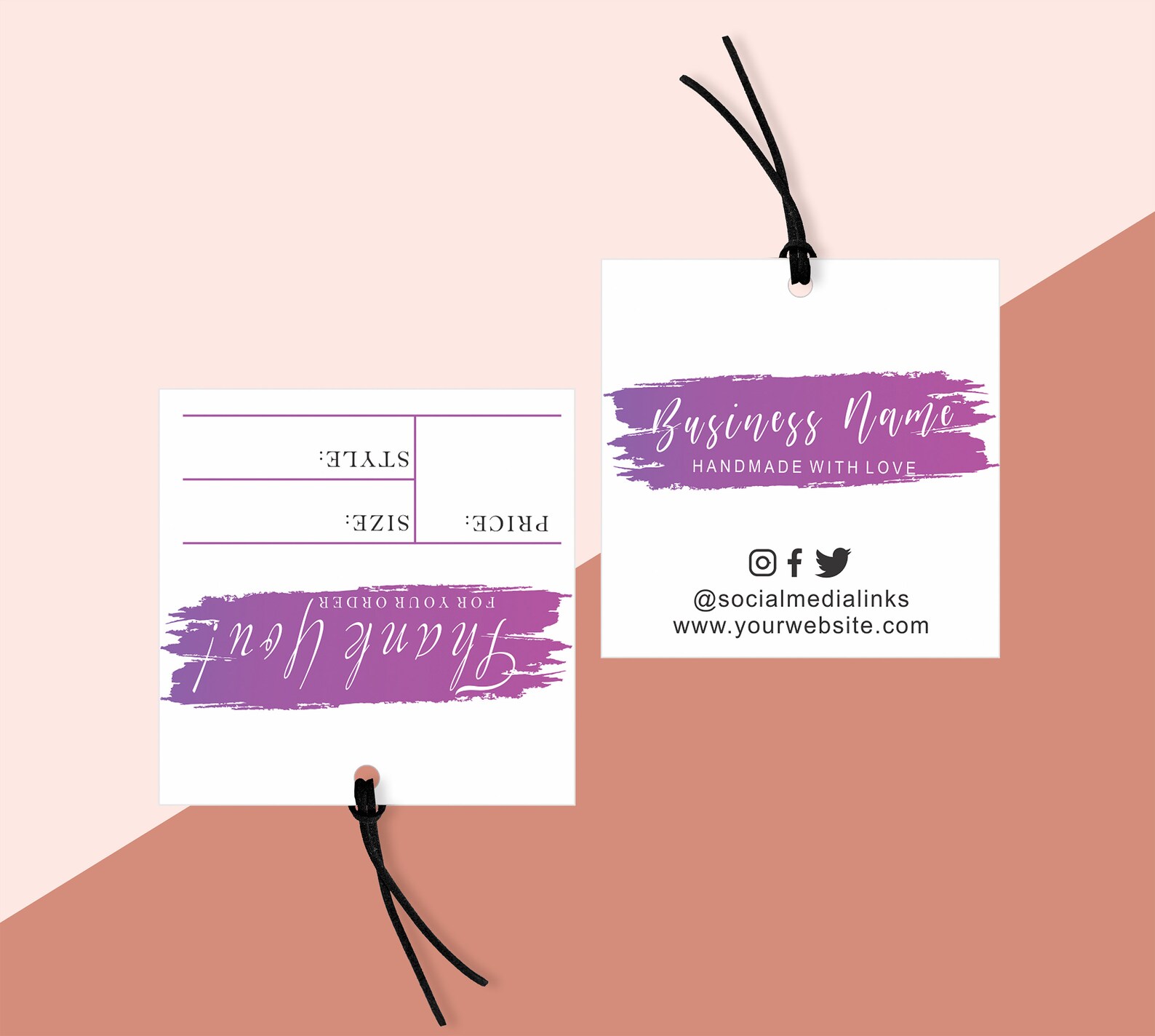 Editable Hang Tag Clothing Tag Merchandise Tag Thank You | Etsy