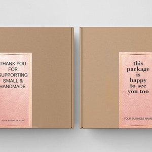 Gold Pink Packaging Labels Template Editable Packaging - Etsy
