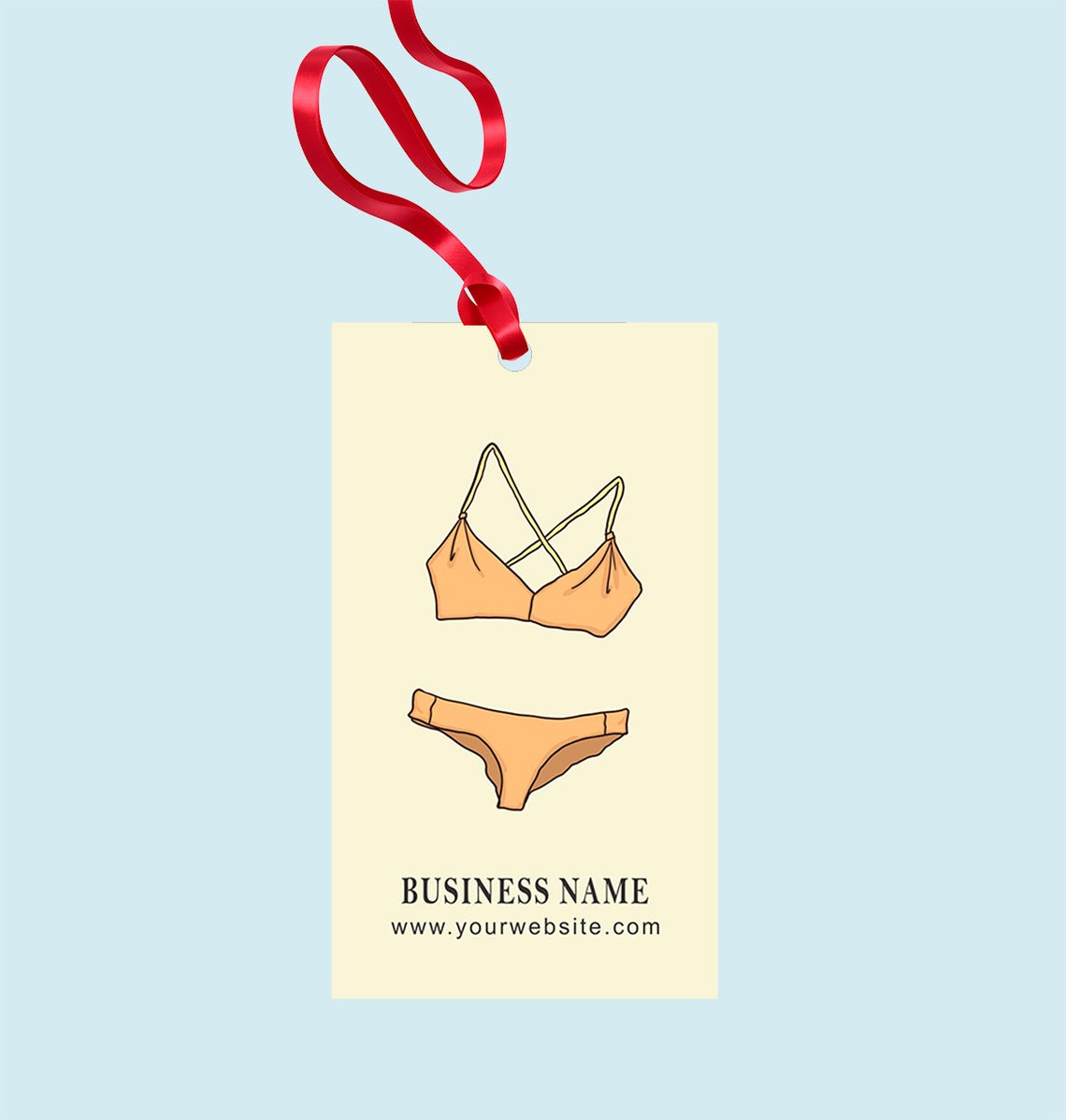 Editable Bra Hang Tags Clothing Tags Swimwear Tag Clothing - Etsy