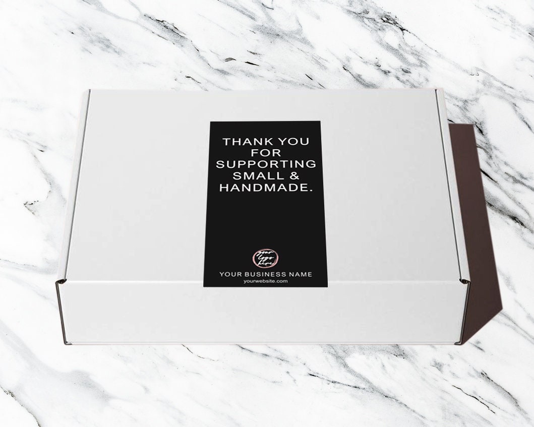 Editable Box Seal Sticker, Packaging Label, Custom Packaging Sticker ...