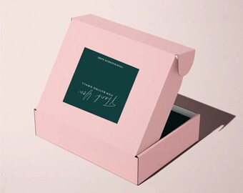 Modern Minimalist Editable Packaging Label Editable Box Seal | Etsy