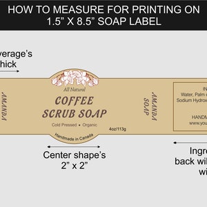 Editable Soap Label Template Printable Custom Soap Label | Etsy
