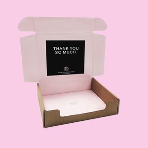 Editable Box Seal Sticker, Packaging Label, Custom Packaging Sticker ...