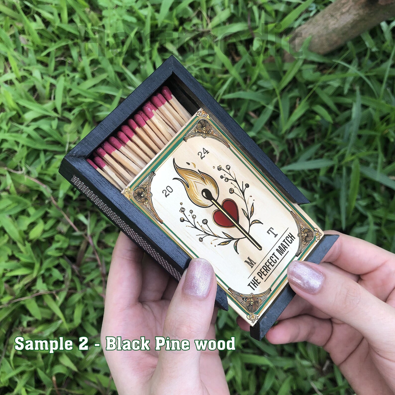 Custom Wooden Matchbox Art for Couples, Personalized Wooden Matchbox ...