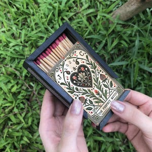 Custom Wooden Matchbox for Couples, Personalized Couples Large Matchbox ...