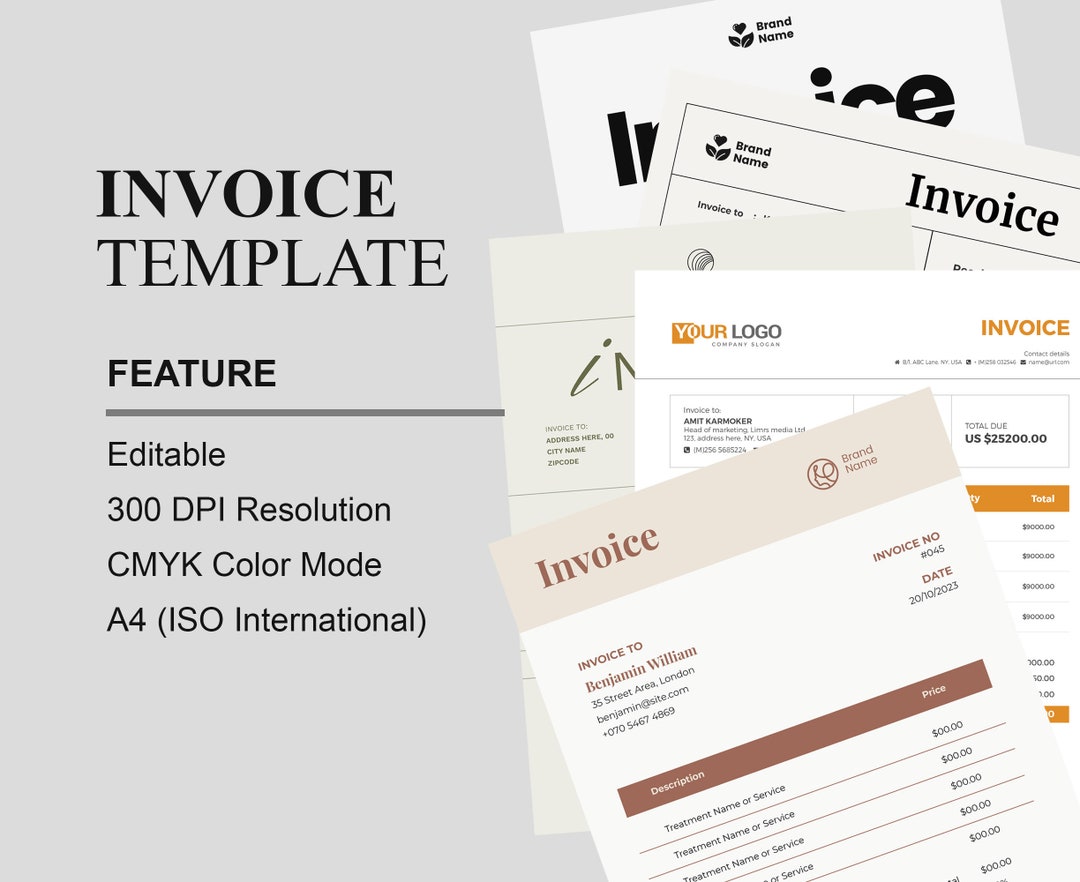 Invoice Template, Invoice Template for Small Business, Business Invoice ...