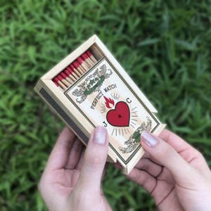 Custom Wooden Matchbox for Couples, Personalized Wooden Large Matchbox ...