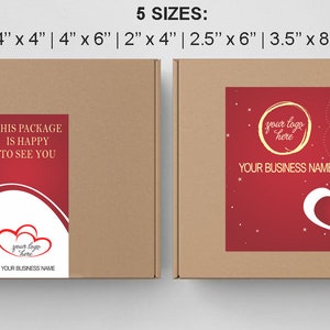 Editable Red Packaging Labels DIY Custom Packaging Labels - Etsy
