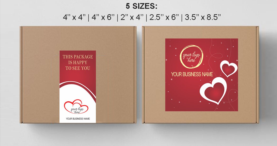 Editable Red Packaging Labels DIY Custom Packaging Labels | Etsy