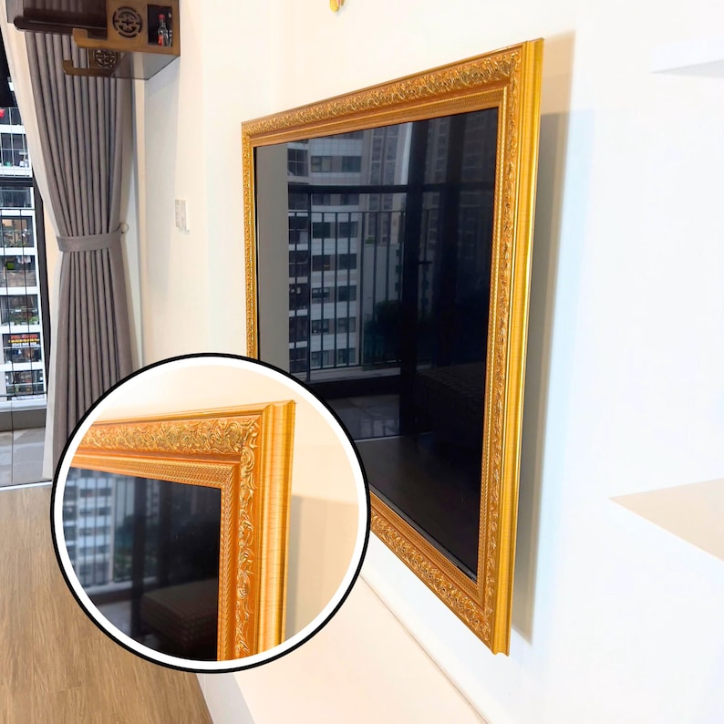 Elegant Gold Edge TV Frame, Samsung Frame Tv Bezel, Custom Brand Tv ...