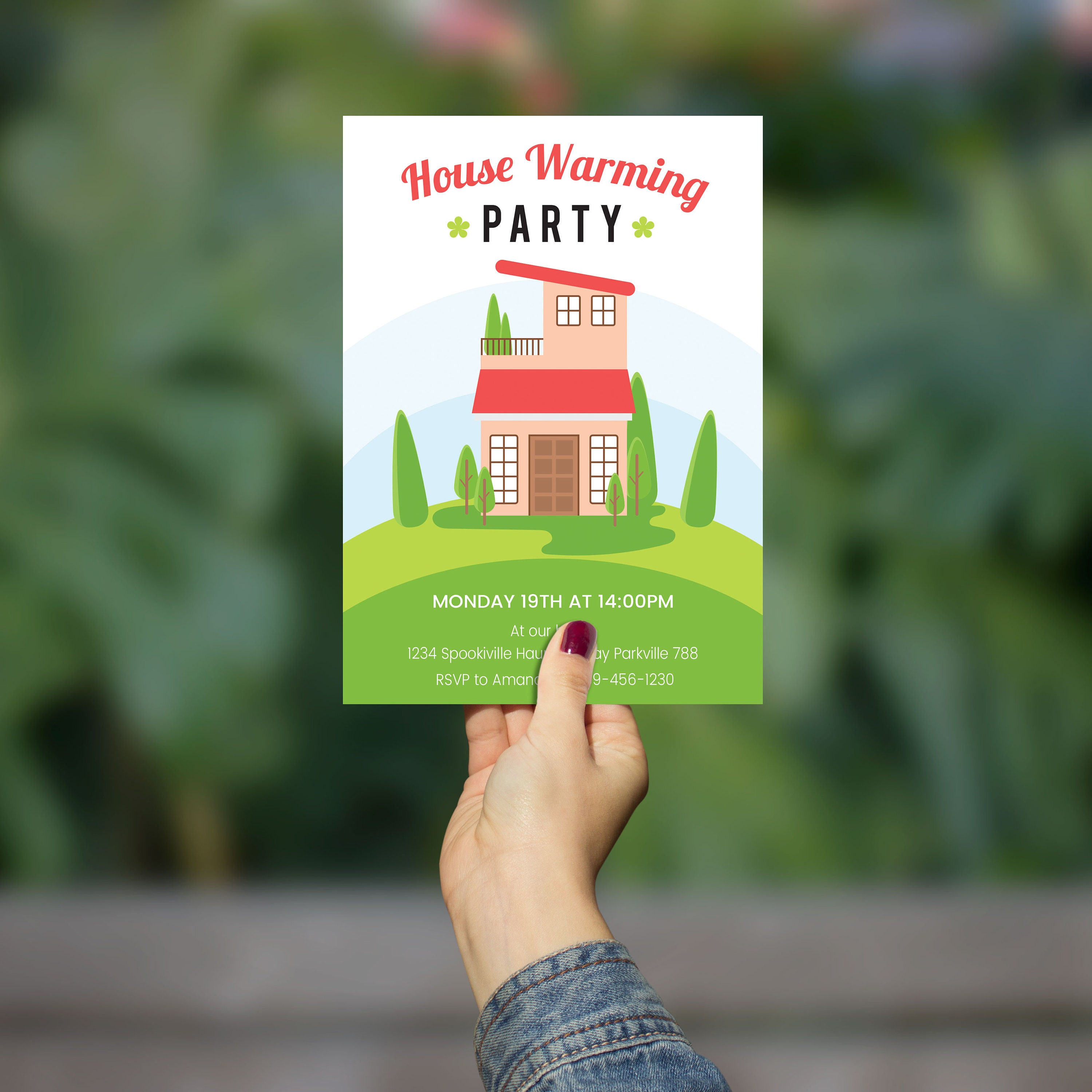 Housewarming Party Invitation Template Modern Housewarming Etsy