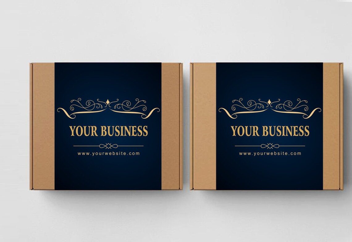 Emerald Green Box Seal Editable Box Label Template Custom - Etsy