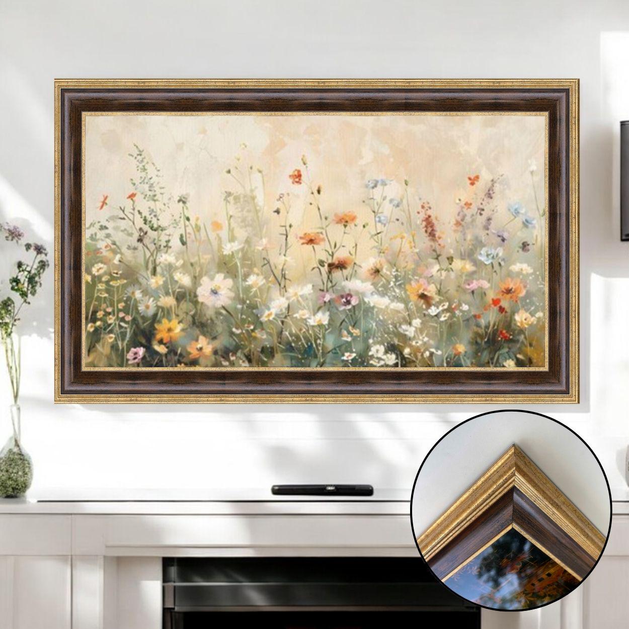 Elegant Brown & Gold Bezel TV Frame, Samsung Tv Frame, Custom Branded ...