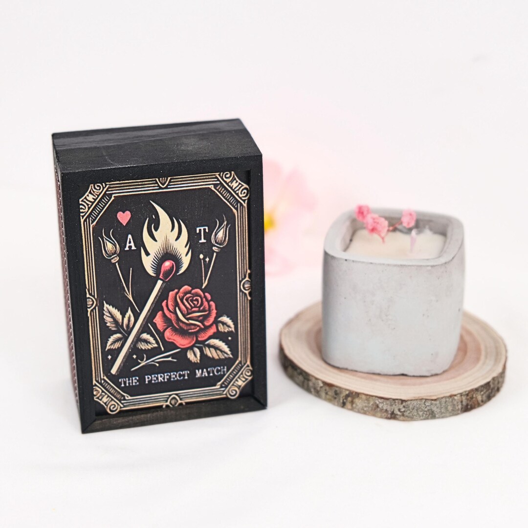 Custom Wooden Matchbox Art for Couples, Personalized Wooden Matchbox ...