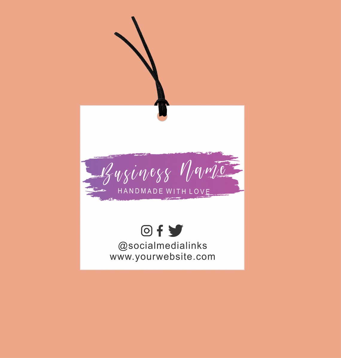 Editable Hang Tag Clothing Tag Merchandise Tag Thank You | Etsy