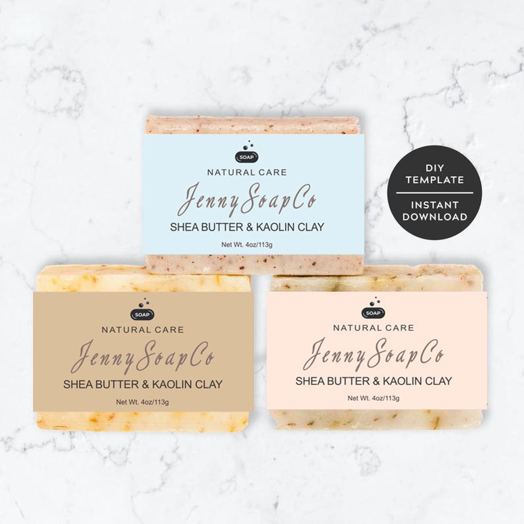 Soap Label Template, Printable Soap Labels Editable Template, Handmade ...