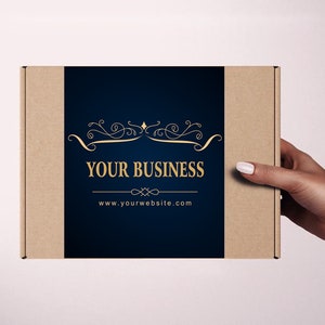 Emerald Green Box Seal Editable Box Label Template Custom - Etsy