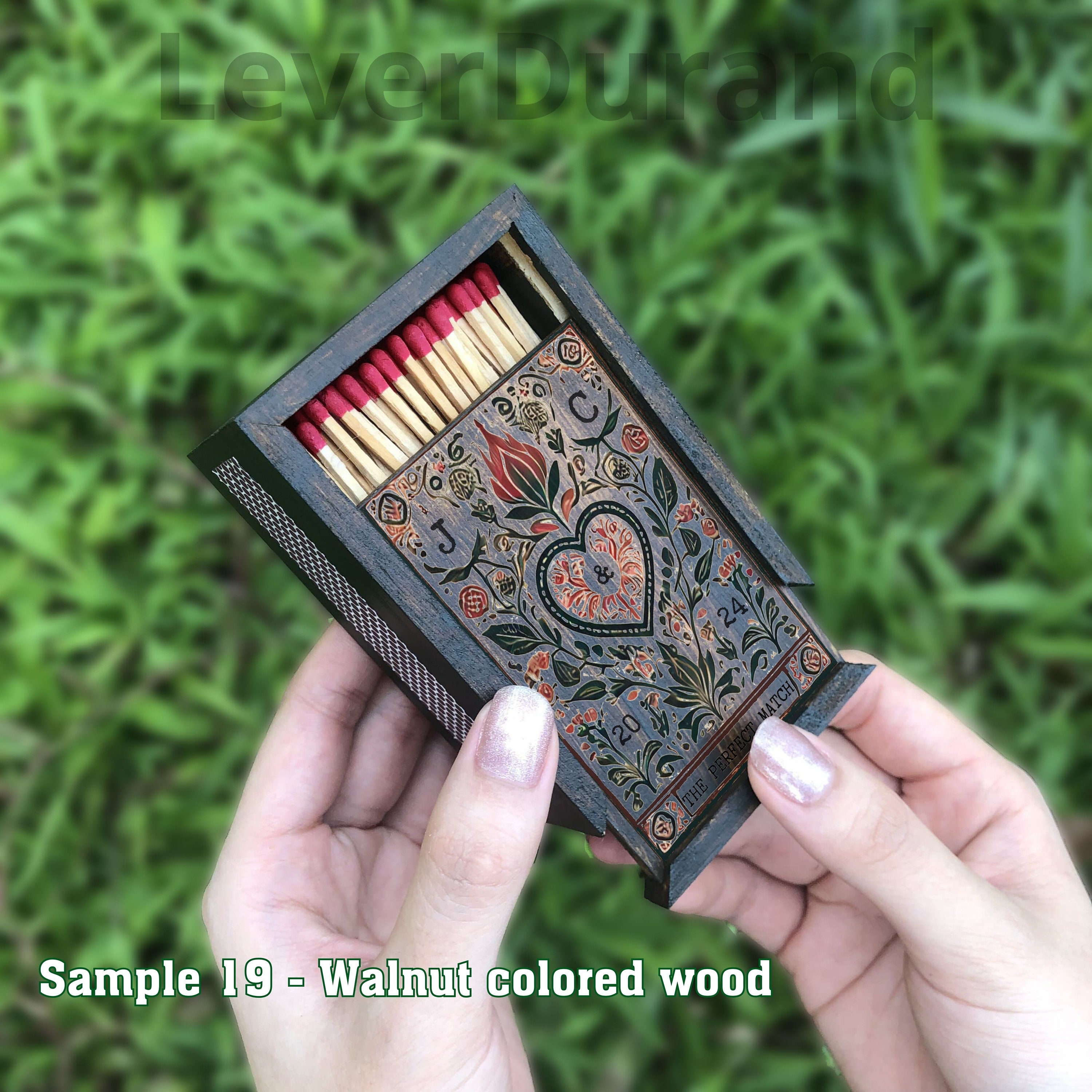 Custom Wooden Matchbox Art for Couples, Personalized Couples Large ...