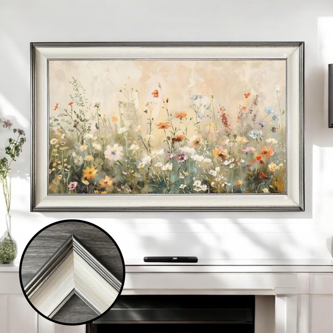 Elegant Wood Grain Tv Frame, Classic Bevel Edge TV Bezel, Custom ...