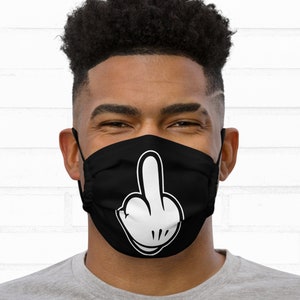Cartoon Middle Finger Mask, Funny Face Mask, Antimask Mask, Anti-mask ...