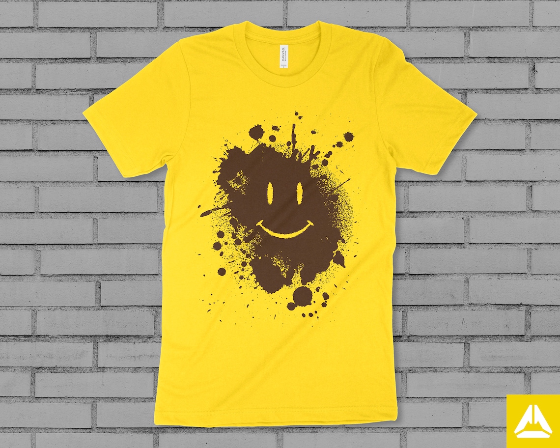 Forrest Gump Mud Splatter Smiley Face Tee - Have A Nice Day Shirt - Etsy
