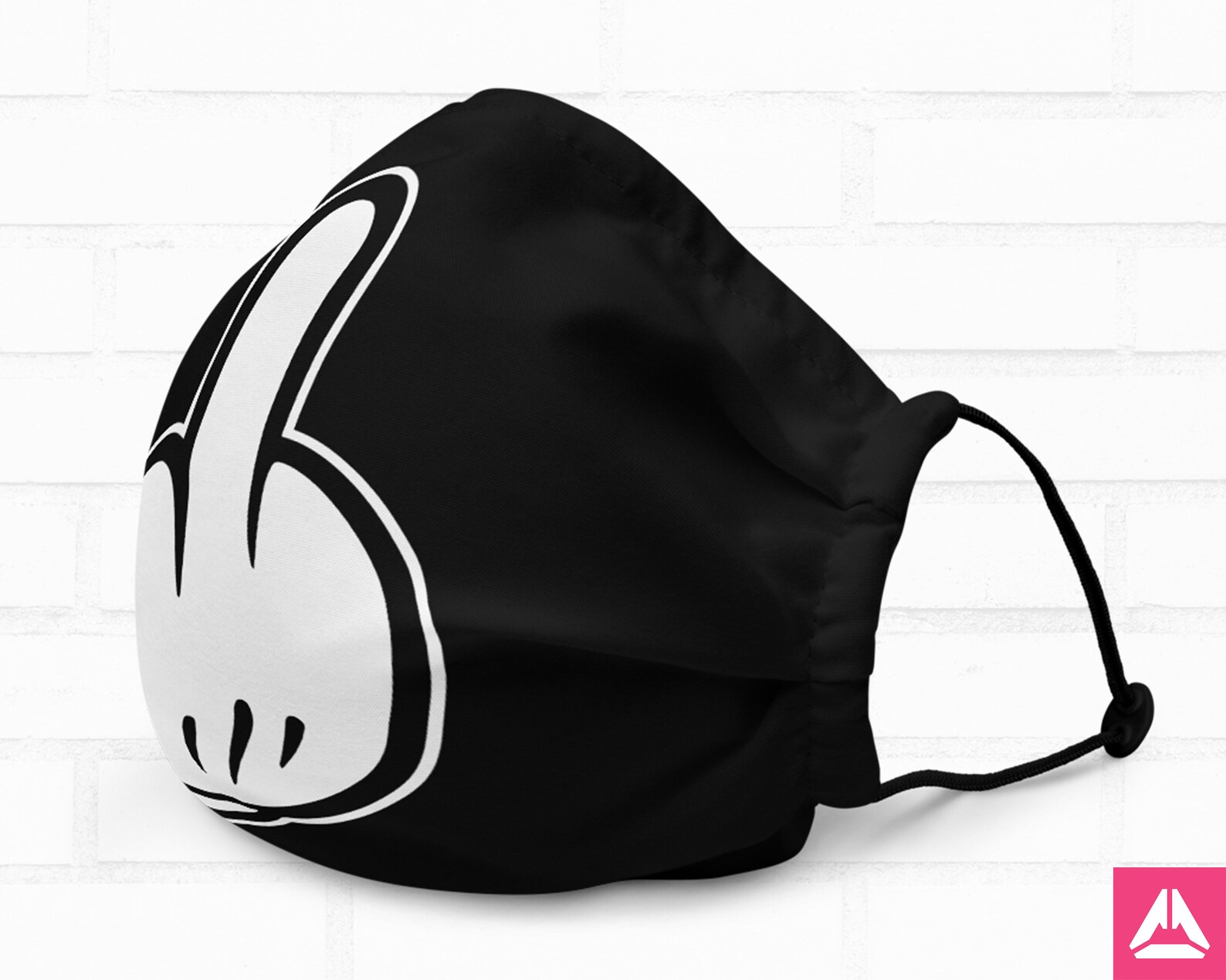 Cartoon Middle Finger Mask Funny Face Mask Antimask Mask - Etsy