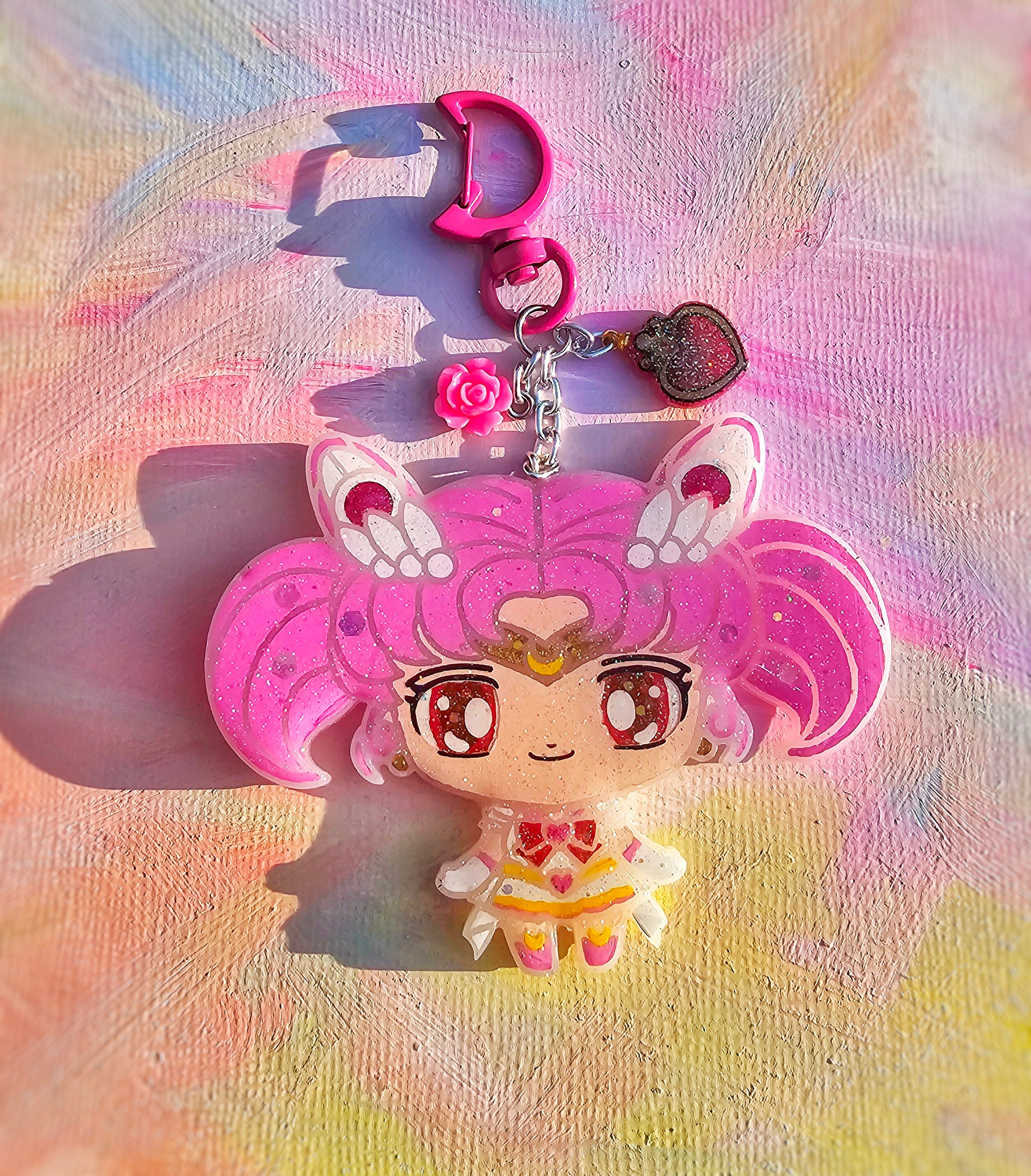 Sailor Moon Chibi Character Charm Keychains Tuxedo Mask Scouts Senshi ...
