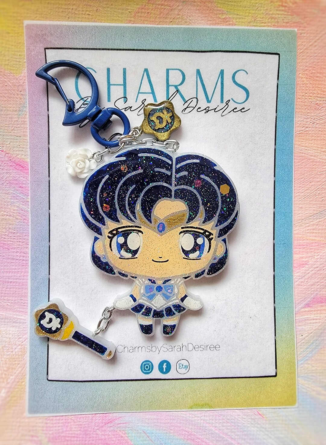 Sailor Moon Chibi Character Charm Keychains Tuxedo Mask Scouts - Etsy