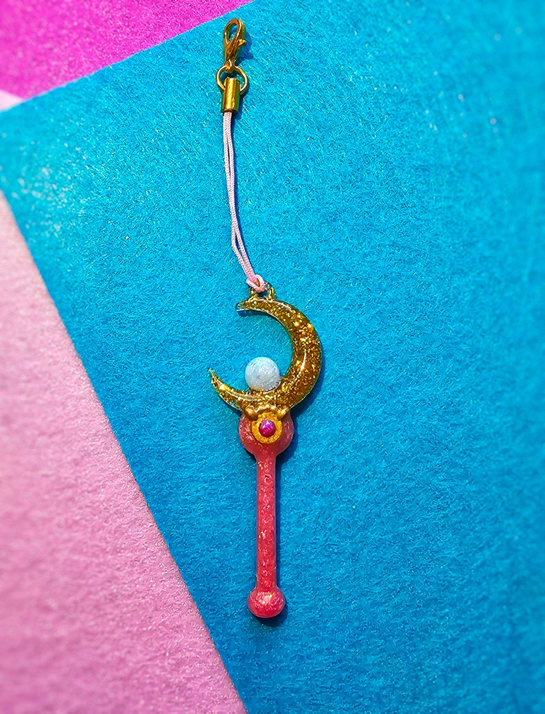 Sailor Moon Anime Girl Wand Charm Set Moon Stick Handmade - Etsy