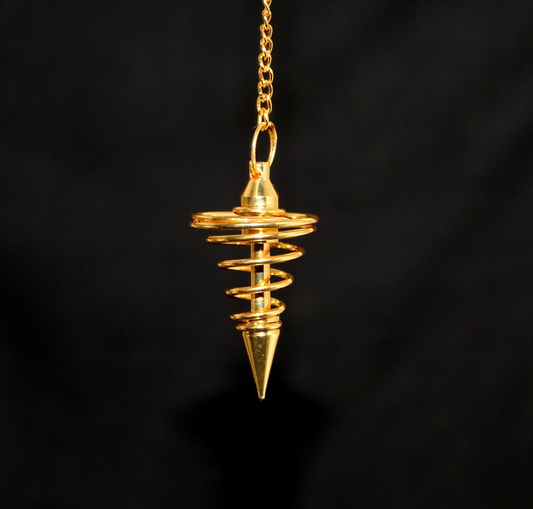 Gold Brass Spiral Dowsing Pendulum - Etsy