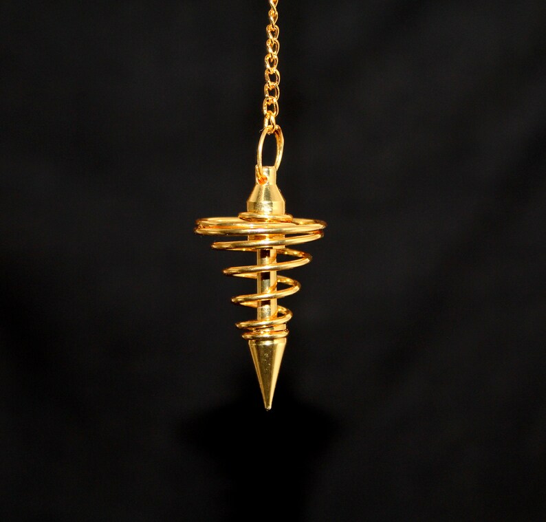 Gold Brass Spiral Dowsing Pendulum - Etsy