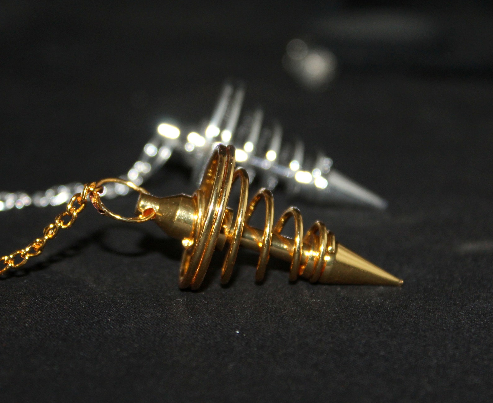 Gold Brass Spiral Dowsing Pendulum - Etsy