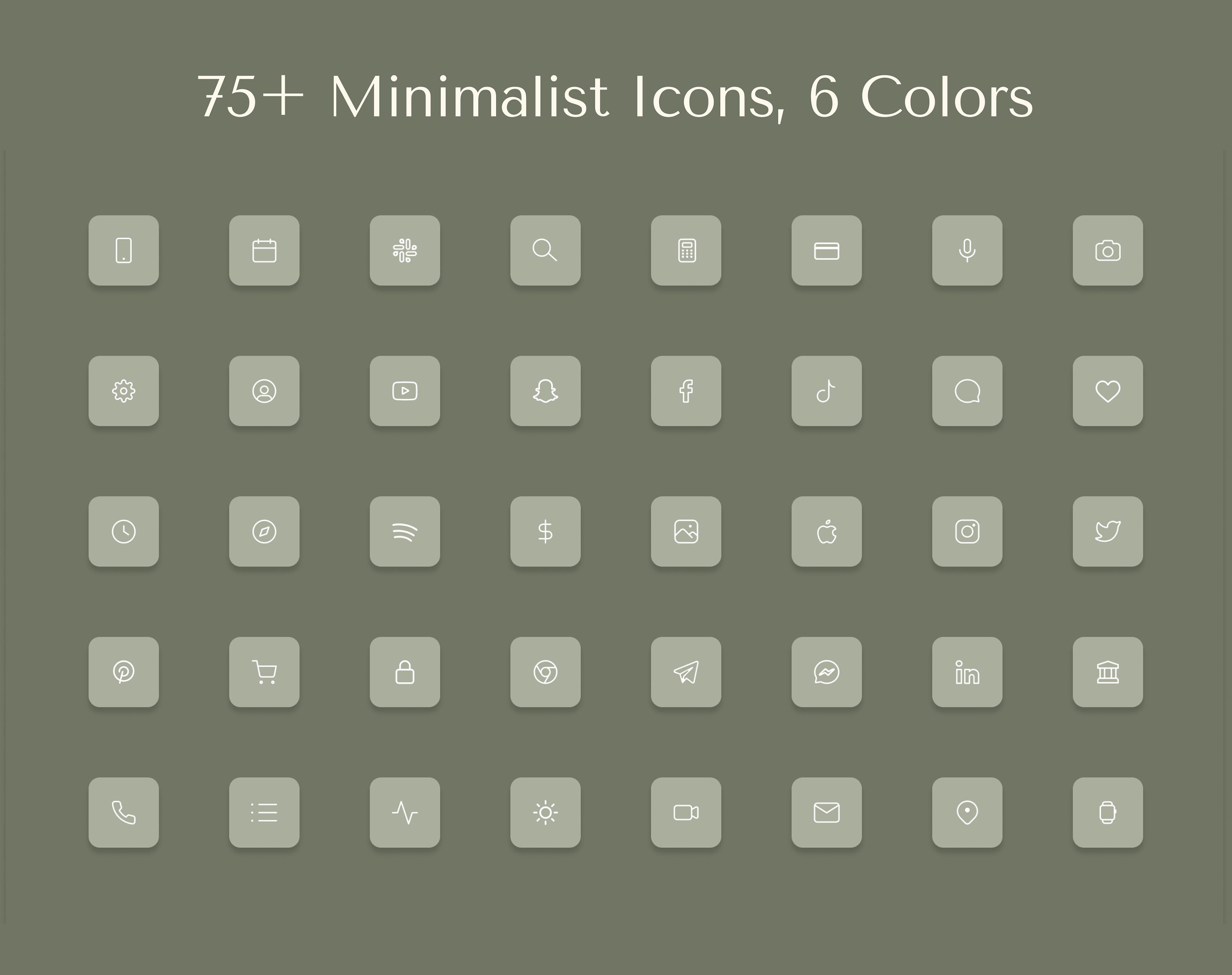 Ios 15 App Icons 450 Minimalist Icons Neutral Earth Tone | Etsy