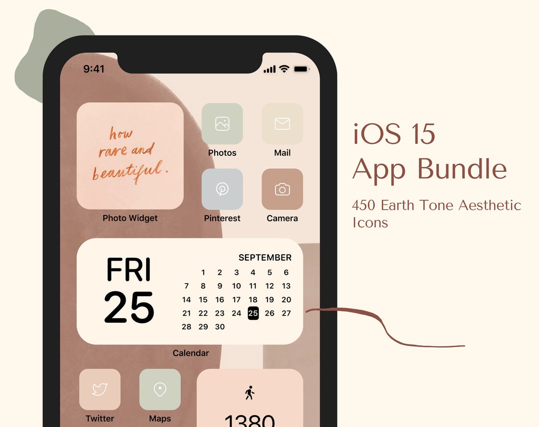 Ios 15 App Icons | 450+ Minimalist Icons | Neutral Earth Tone Aesthetic ...